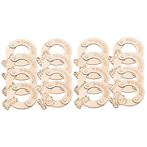 Alasum 16 Pcs Wardrobe Dividers Baby Clothes Size Divider Newborn Clothes Infant Hangers Clothes Size Buckles Wooden Baby Closet Dividers Baby Clothing Hanger Dividers Wood Closet Divider