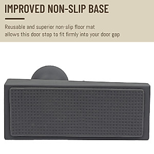 Omoojee Decorative Door Stopper, 2 Pack, Effective to Hold Your Door Open,Cute Door Wedge for Home and Office, Gray(Patented)