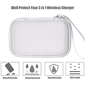 Aenllosi Hard Carrying Case Replacement for UCOMX Nano 3 in 1 Wireless Charger (White,Case Only)
