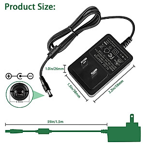 AC Adapter for 9VDC for Brother Label Makers P-Touch PT-1 2 3 5 6 7: PT-D210 PT-D200 AD24 AD60 PT-D200G PT-D201 PT-D202 PT-D215e PT-E100 PT-E105, E1 P3 D2 Series Charger Power Supply Cord