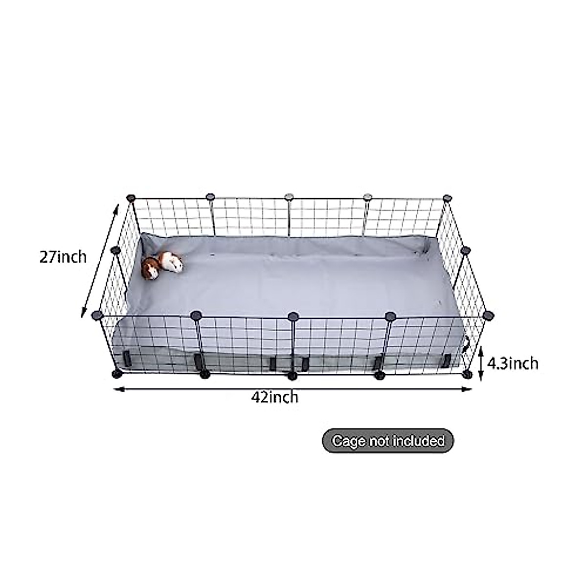 Guinea Pig Cage Tarp Bottom, DZWLKJ Guinea Pig Cage Liner, Guinea Pig Bedding Waterproof and Washable Base Also for Rabbits, Bunny, Chinchillas, Hedgehog, Ferrets and Other Small Animals 27''X42''.