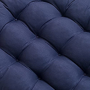 Hruile 3 Inch Thick Bench Cushion with Backrest Comfortable, 2 or 3 Seater Bench Pad with Ties, Seat Cushions Mat for Indoor Outdoor Garden Patio Swing Lawn Chair,40x40in,Black