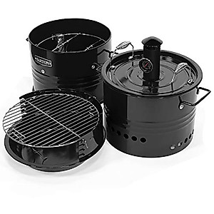 Barton Barrel Smoker Bbq Grill Charcoal Multi-Function Outdoor Pizza Oven Fire Pit Barbecue Wood