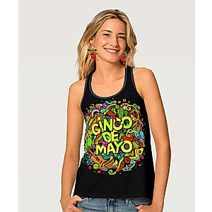 Cinco De Mayo Earrings for Women Colorful Beaded Fiesta Chill Dangle Earrings Statement Letter Drop Earrings Mexican Festival Jewelry Gifts (Chili)