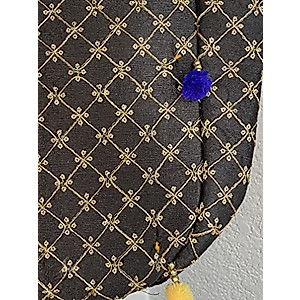 Traditional Embroidered Indian Shoulder Bag (Black)
