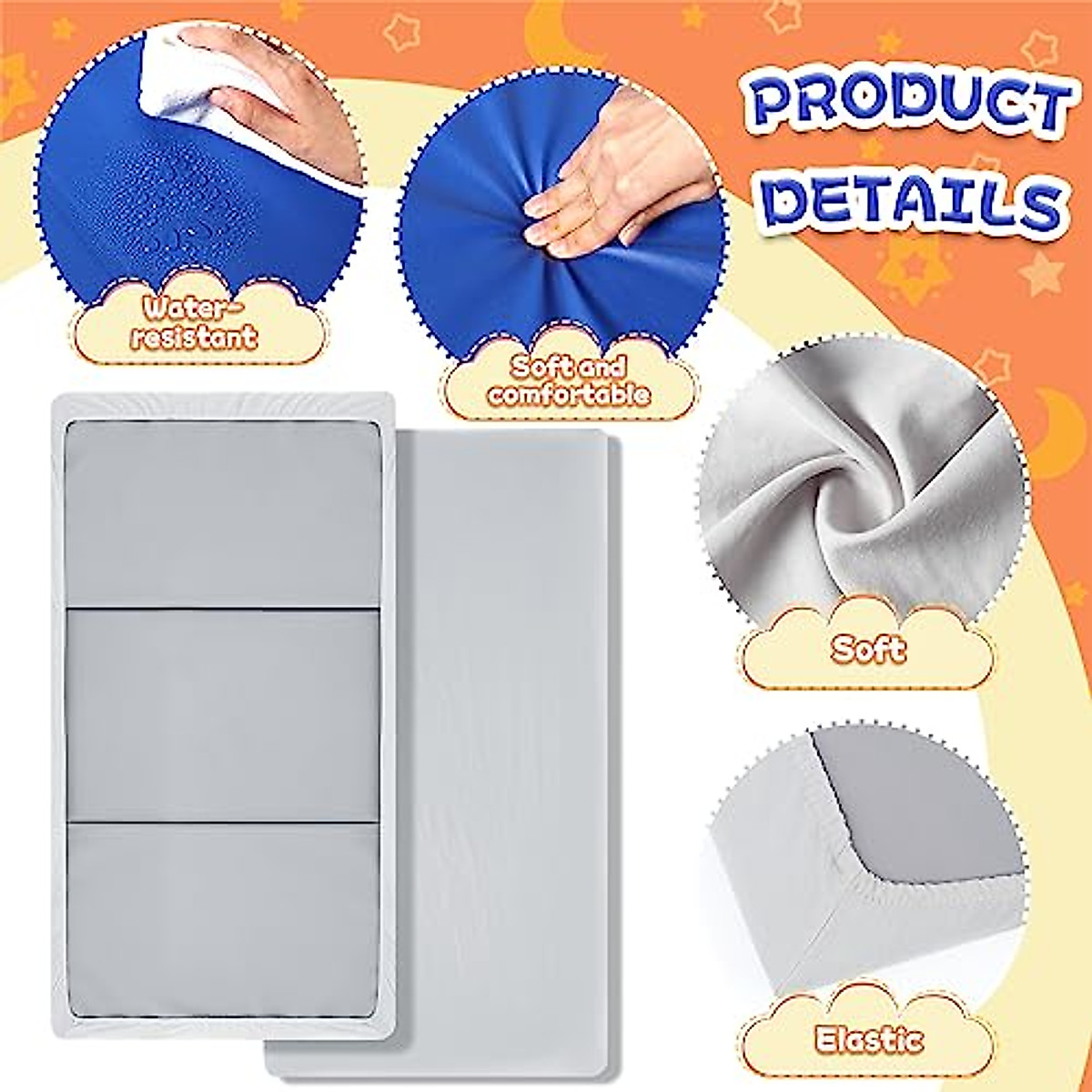 Wesiti 5 Pcs 3 Fold Daycare Nap Mats 1'' Thick Nap Mats for Preschool Sleeping Mats for Kids Toddler Rest Mat with Mat Cover for Kids Classroom Kindergarten Daycare Supplies(Mixed Colors)