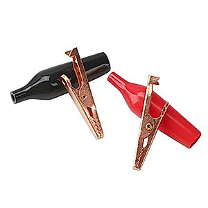 Alligator Clips, DROK 20pcs Insulated Electrical Test Kit 1.77"/45mm 10A Pure Copper Alligator Clip Crocodile Clamps Jumper Helper with Protective Insulation Cover