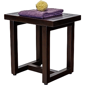 AquaTeak 18" Spa Mocha Teak Shower Bench
