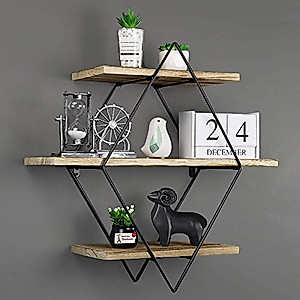 Befayoo Floating Shelves for Wall Combo (Round+Diamond)