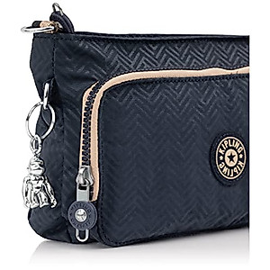 Kipling Womens Women's Myrte Crossbody Handbag, Metallic Purse, Nylon Clutch and Waist Convertible Bag, Endless Bl Emb, 9.5 L x 5.75 H 1.75 D US