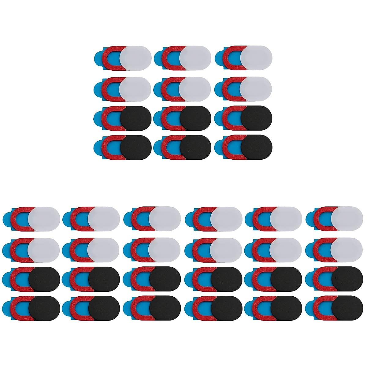 SOLUSTRE 36 Pcs Camera Cover Camera Privacy Protector Camera Privacy Cover Webcam Shield Webcam Slide Blocker Webcam Cover Slide Phone Webcam Cover Webcam Covers Metal White Abs Cover Plate