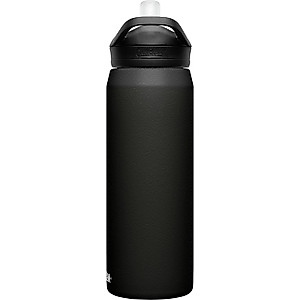 CamelBak eddy+ Water Bottle with Straw 25oz - Insulated Stainless Steel, Black