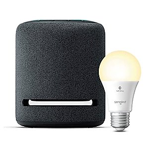 Echo Studio | Charcoal with Sengled Bluetooth bulb | Alexa smart home starter kit