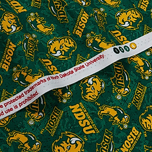 NCAA North Dakota State Bison Tone on Tone Cotton Multi, Fabric by the Yard