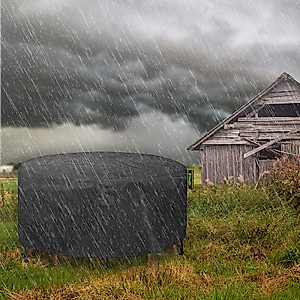 Yougfin Round Patio Table Cover, 420D Patio Furniture Covers Waterproof, Outdoor Table and Chairs Cover, 72''D x 28''H …