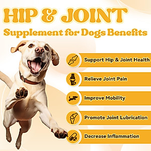 GKD Joint Supplement for Dogs, Glucosamine Hip & Joint Supplement for Dogs Support Aid with Care Mobility Bites Treats, Joint Chews for Dogs, Relief Arthritis Pain