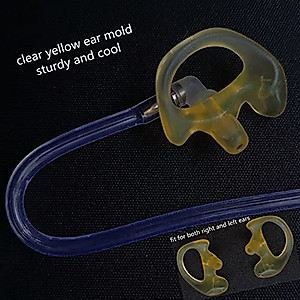 3.5MM Listen Only Earpiece for 2-Way Radio, Speaker, Microphone, Transceiver, PC Audio Equipment Including Medium Ear Molds (2 Pieces)
