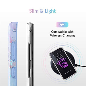 Velvet Caviar for Samsung Galaxy Note 10+ Plus Case Marble - Cute Protective Phone Cases for Women, Girls (Holographic Pink Blue)