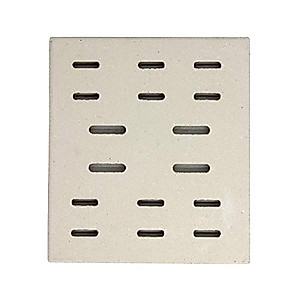 Hongso 8" x 7.25" Ceramic Radiant Heat Plate and 16" Cast Iron Burner Replacement Parts for Members Mark Y0101XC, Grand Hall Y0660 Grills