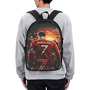 Customized For Football Fans Multifunction With Ronaldo #7 Logo Backpack Travel Sports Backpack, Computer Bag For Men Women