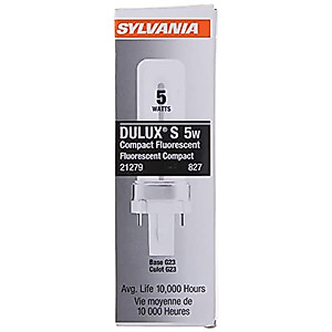 Sylvania 21279 Compact Fluorescent 2 Pin Single Tube 2700K, 5-watt