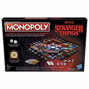 Monopoly: Netflix Stranger Things Edition Board Game for Adults and Teens Ages 14+, Game for 2-6 Players, Inspired by Stranger Things Season 4, Multicolor