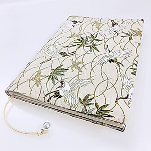 PUPUZAO A5 Book Cover Red Crowned Crane Hard Book Sleeve Cover