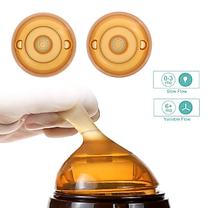 BumbleBee Silicone Baby Bottle Baby Feeding and Drinking Bottle Set 6oz+10oz with Water Cap(180ml+300ml)