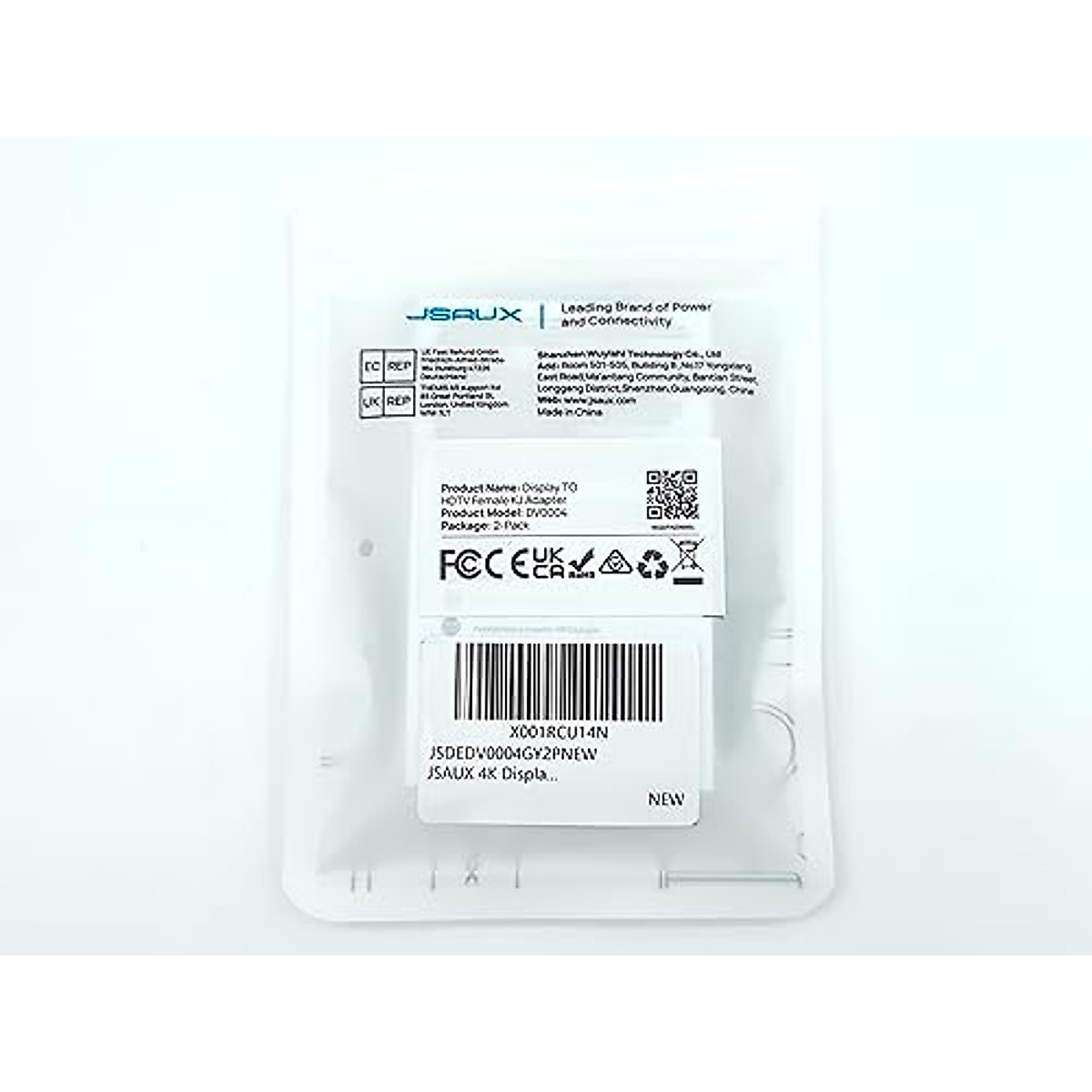 JSAUX 4K DisplayPort to HDMI Adapter 2-Pack, DP PC to HDMI Monitor Converter Video UHD 2K@120Hz,4K@30 DP to HDTV Male to Female Uni-Directional Adapter Compatible for Dell, Lenovo, HP,GPU, AMD -Grey