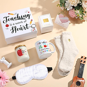 Tiangrid 7 Pcs Teacher Appreciation Gifts from Students, Teacher Graduation Gift from 2025, Thank You Teacher Gifts Basket Idea for Back School birthday Teacher's Day Gift