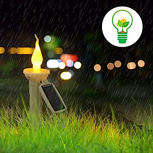 Solar Window Candles with Candlesticks Holders, PChero 6 Packs Waterproof Rechargeable LED Taper Candles with Dusk to Dawn Light Sensor for Outdoor Garden Patio Table Windowsill Decor