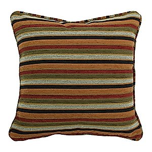 Blazing Needles Corded Square Jacquard Chenille Throw Pillow, 18", Cadillac