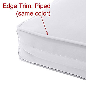 Prolinemax |Cover ONLY| Outdoor Style 1 Crib Piped Trim Daybed Mattress Bolster Pillow Fitted Sheet AD002