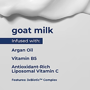 Kiss My Face Goat Milk Body Wash - Lavender & Jasmine Body Wash with Goat Milk and Argan Oil – 16 Ounce Bottle (Lavender & Jasmine, Pack of 1)