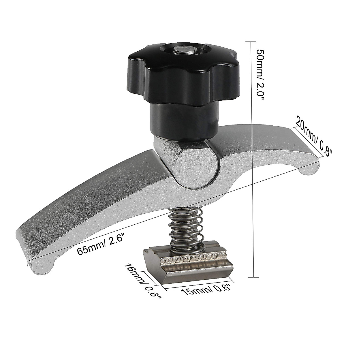 Genmitsu 2PCS T-Track Mini Hold Down Clamp Kit, CNC Router Clamp for Woodworking and Metalworking, Compatible with 3018 CNC Router Machines, 3018-PRO/ 3018-PROVer/ MX3, 2.57’’Lx 0.79’’Wx 1.97’’H