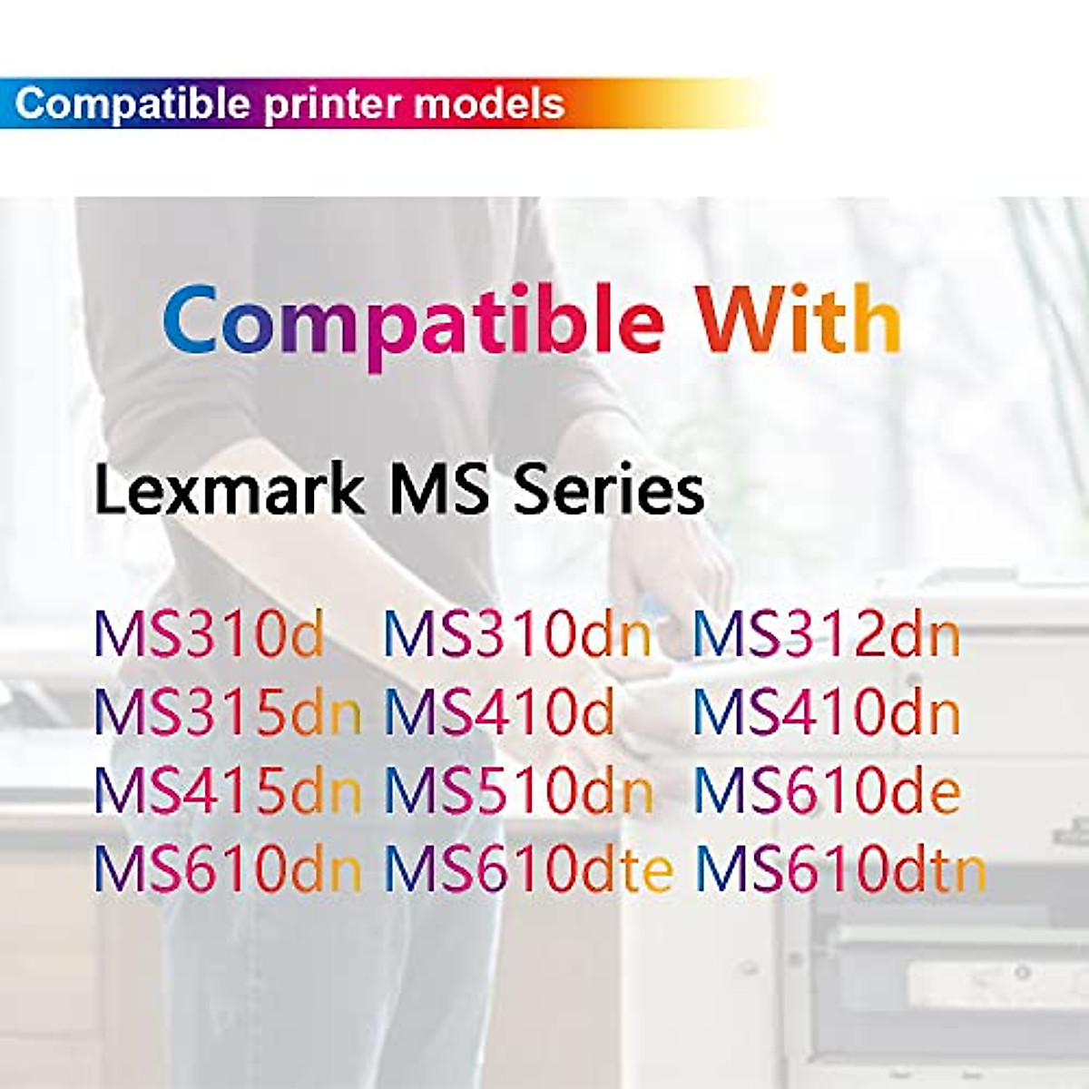 CHENPHON Compatible 50F1H00 501H Toner Cartridge Replacement for Lexmark MS310 MS312 MS315 MS410 MS415 MS510 Series Printer Toner (High Capacity Black 5,000 Pages, 1-Pack)