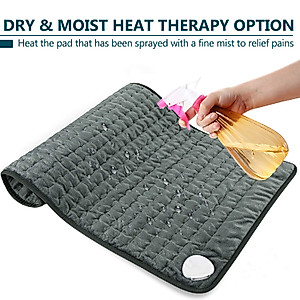 Heating pad Electric Heat Pad for Back Pain and Cramps Relax - Electric Heat Pad with 6 Heat Settings -Auto Shut Off (Dark Gray, 24“x12”)
