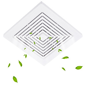 BP46 BP90 Bathroom Ceiling Fan Grille with Springs Replacement Parts for Square Ceiling or Wall-Mount Exhaust Fan Fits Models 663 670 671 675 688 689 Ventilation Fan -Plastic Cover White