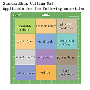 Ecraft Cutting Mat for Cricut Explore One/Air/Air 2 Maker（StrongGrip/StandardGrip/LightGrip,12X24inch 3 pack) Variety Adhesive Quilting Cut Mats Replacement for Crafts、Sewing and All Arts.