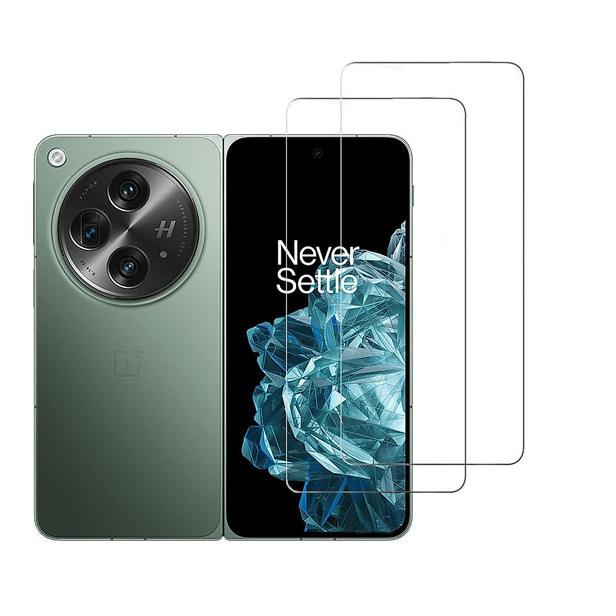 DAMONDY 2 Pack for OnePlus Open Screen Protector,Scratch Resistant Bubble Free Anti-Fingerprints HD Clear,Case Friendly, Tempered Glass Film for OnePlus Open