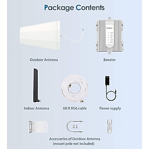 Amazboost Cell Phone Booster for Home -Up to 2,500 sq ft, Cell Phone Signal Booster Kit, All U.S. Carriers -Compatible with Verizon, AT&T, T-Mobile, Sprint & More-5G 4G LTE 3G FCC Approved