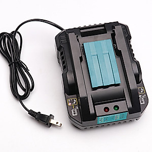 4A DC18RC Li-Ion Battery Charger for Makita 14.4V &18V Lithium-Ion Battery Power Supply for BL1830 BL1840 BL1850 BL1815 BL1430 Power Tools (4A)