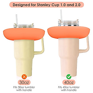 Snack Bowl For Stanley 40oz, Upgrade Silicone Reusable Snack Tray For Stanley, Snack Tray With Compartments For Stanley Cup, Snack Tray For Stanley, Accessories for Stanley 40 oz Tumbler With Handle