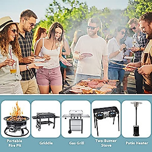 SHINESTAR 12FT Propane Hose Extension for Propane Appliances Equipped with 3/8" Male Flare - Gas Grill, RV Application, Heater, Burner, etc. Flexible and Durable