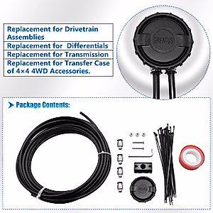 Differential Axle Breather Replacement for ARB 170112 Kit Compatible with Drivetrain Assemblies, Differentials, Transmission and Transfer Case of 4×4 4WD Accessories