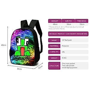 Unspeak-able Kids School Bag Set Boys Pencil Case Backpack Starry Sky Printing Book Bags Travel Daypack Girls Game Fans Gift (Sky)