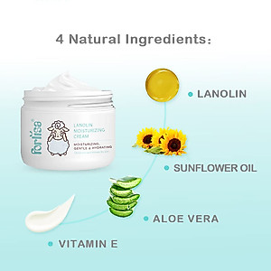 forlisa BABY Lanolin Nipple Cream Breastfeeding Organic Nipple Butter Balm with Winter Moisturizing,perfect for Dry Skin, used by Nursing & Pumping Moms, Baby(2 pack)