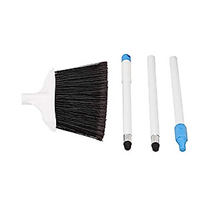 Amazon Basics Heavy-Duty Broom, Blue and White