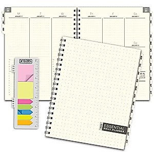 Essential 8.5"x11" Monthly & Weekly 2023 Planner with tabs - 14 Months (November 2022 Through December 2023) - Professional, Simple, Easy-to-Use Design. Frosted Vinyl Covers for Extra Protection
