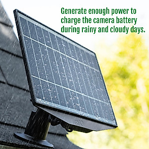 Leaf 10 6W Solar Panel Charger Compatible with Arlo Pro 3 Floodlight, Pro 4 & Pro 5S Outdoor Cameras | Adjustable Mount Extension Arm | Magnetic Charging Cable | Weather Resistant